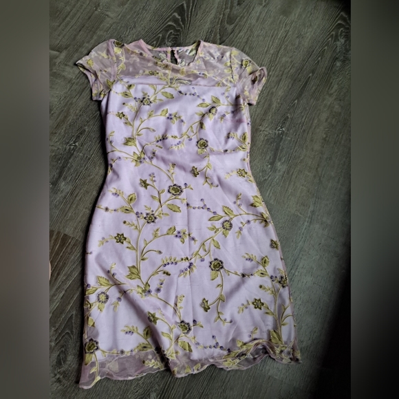 Lee Ann Sinagra | Dresses | Lilac Floral Slip Sheer Dress | Poshmark